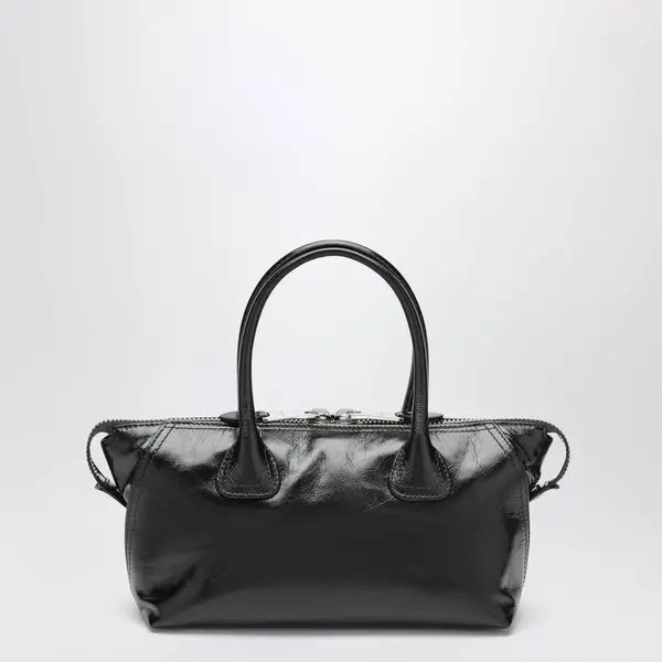 Miu Miu Glossy Leather Top-handle Bag - Black