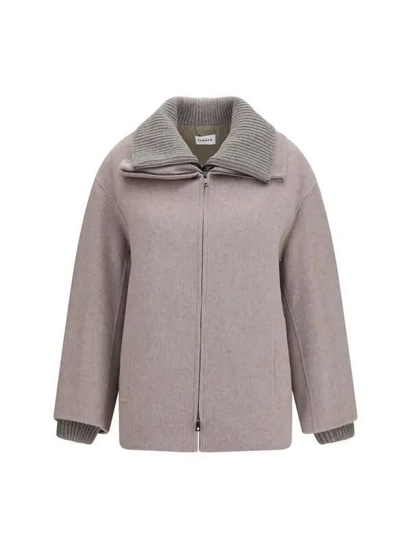 P.a.r.o.s.h Double Wool And Quilted Jacket - Cream