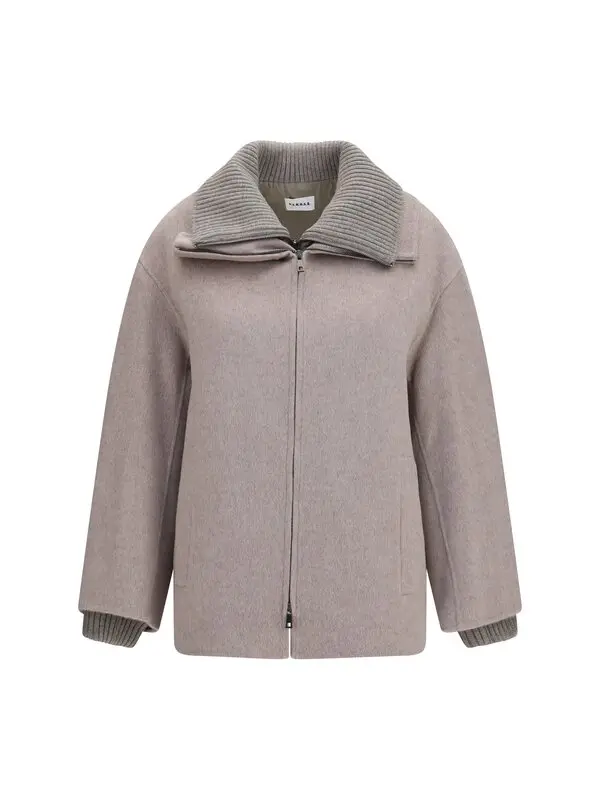 P.a.r.o.s.h Double Wool And Quilted Jacket - Cream
