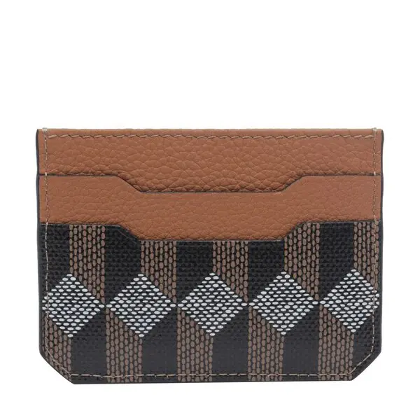 AU DEPART Logo Card Holder - Brown