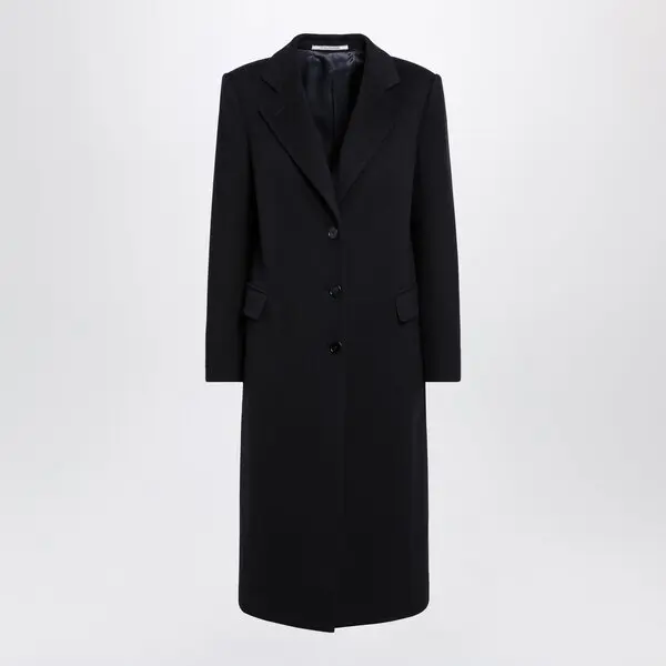 Tagliatore Single-breasted Wool Blend Coat - Blue