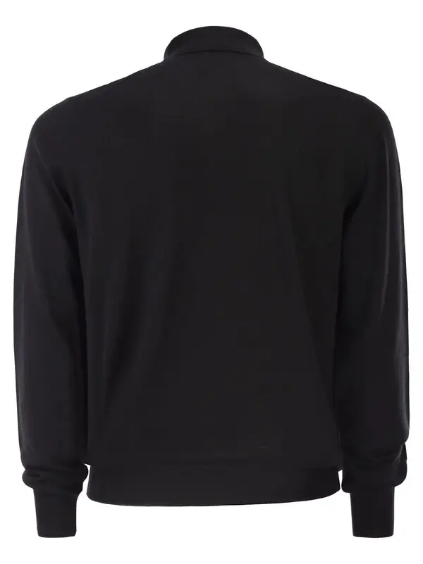 Kiton Long-sleeved Wool Polo Shirt