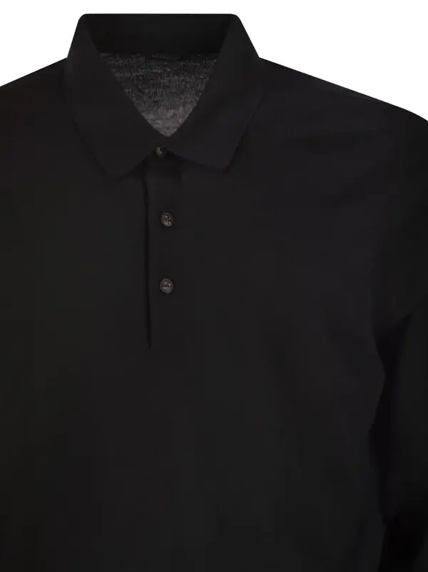 Kiton Long-sleeved Wool Polo Shirt