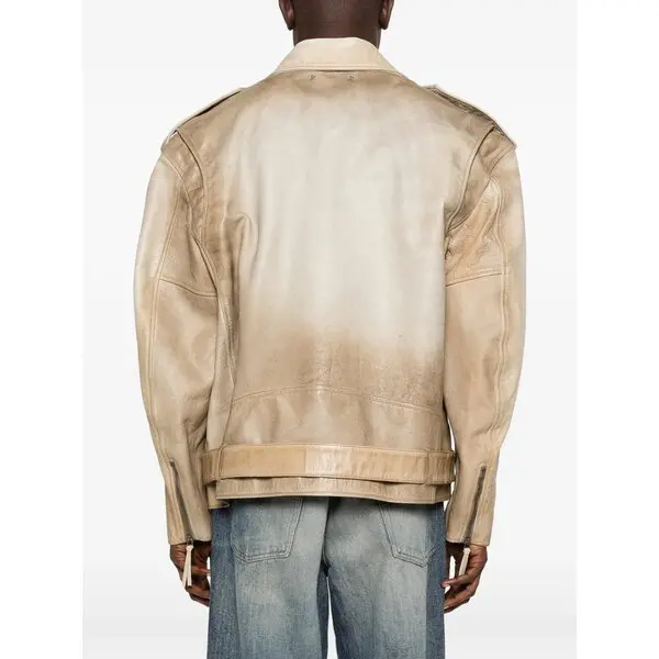 GOLDEN GOOSE Leather Jacket - Cream