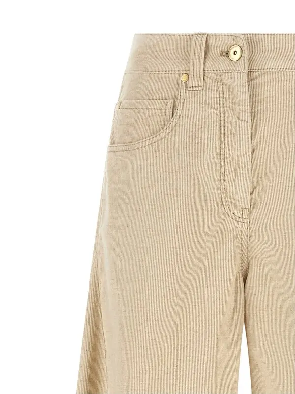 Brunello Cucinelli Wide Barrel Corduroy Trousers
