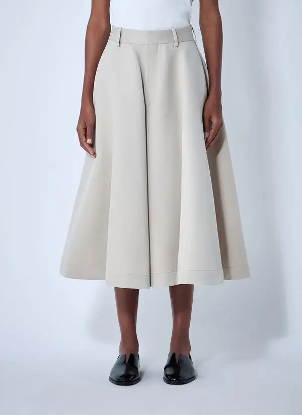 Bottega Veneta Silk-and-cotton-twill Culotte - Gray