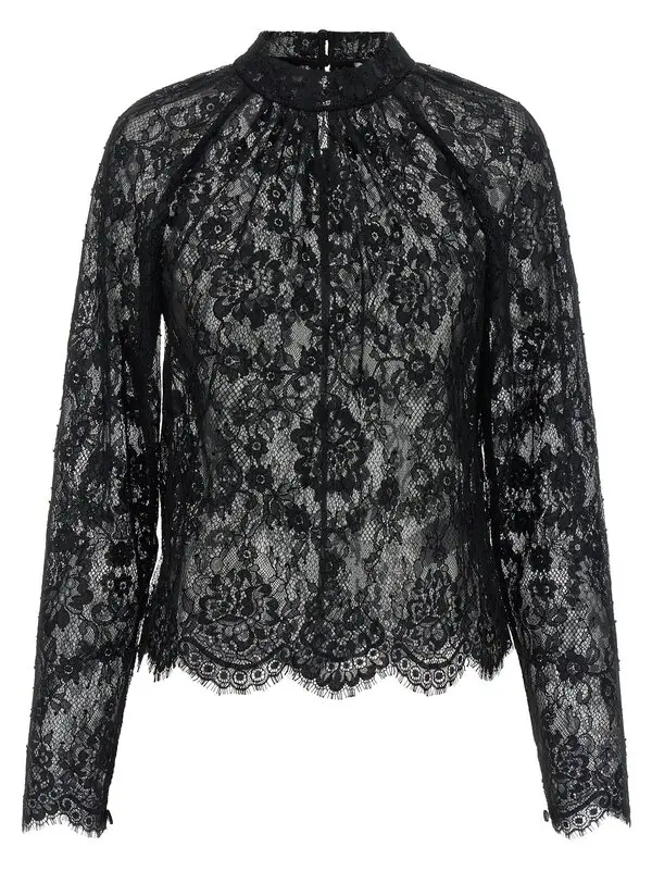 SELF-PORTRAIT Lace' Blouse - Black