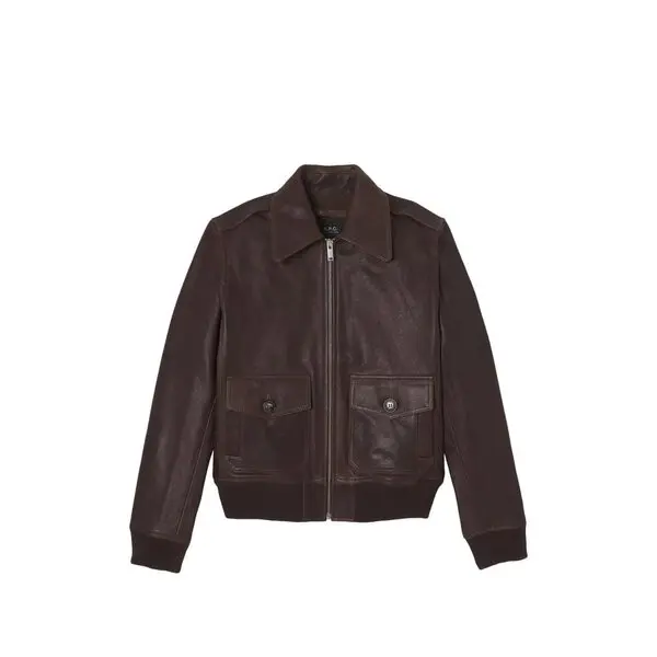 A.p.c. Jackets Leather Jackets - Brown