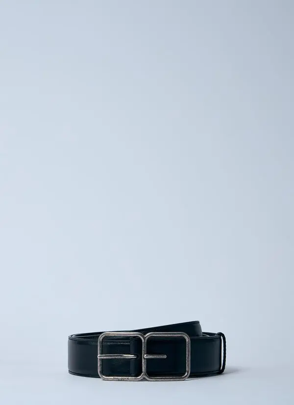 Saint Laurent Double Frame Belt - Black