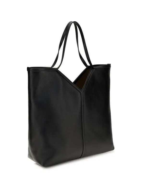 Saint Laurent Large Y Leather Tote Bag - Black