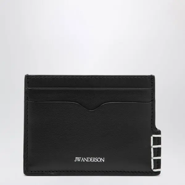 JW Anderson Loafer Card Holder In Leather - Black