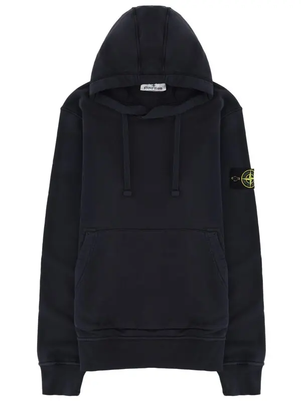 Stone Island Logo Hoodie - Blue