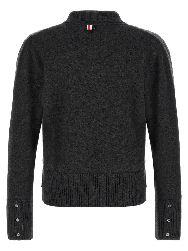 Thom Browne 2-in-1 Trompe L'oeil Polo Shirt - Gray