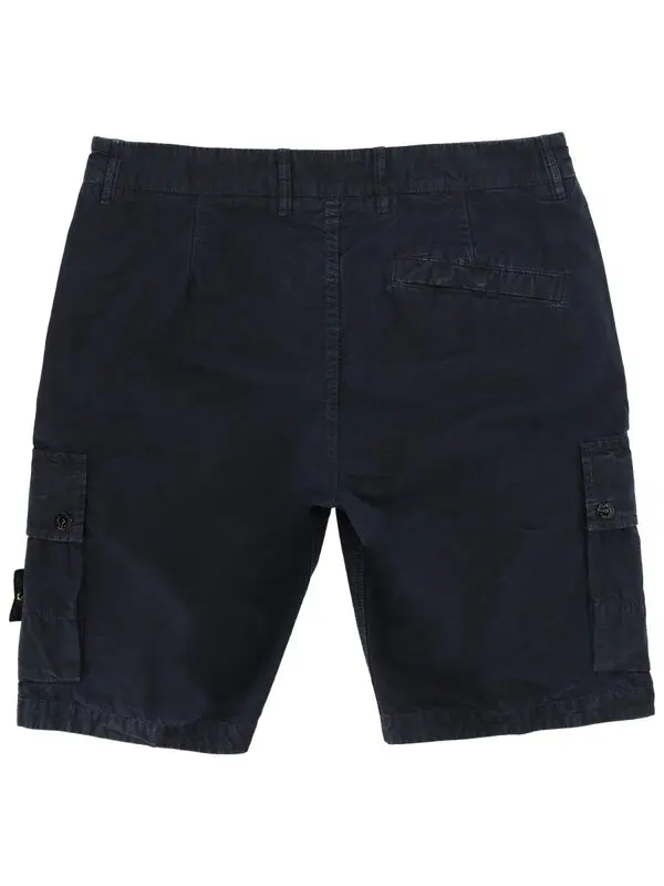 Stone Island Cargo Shorts With Logo Patch