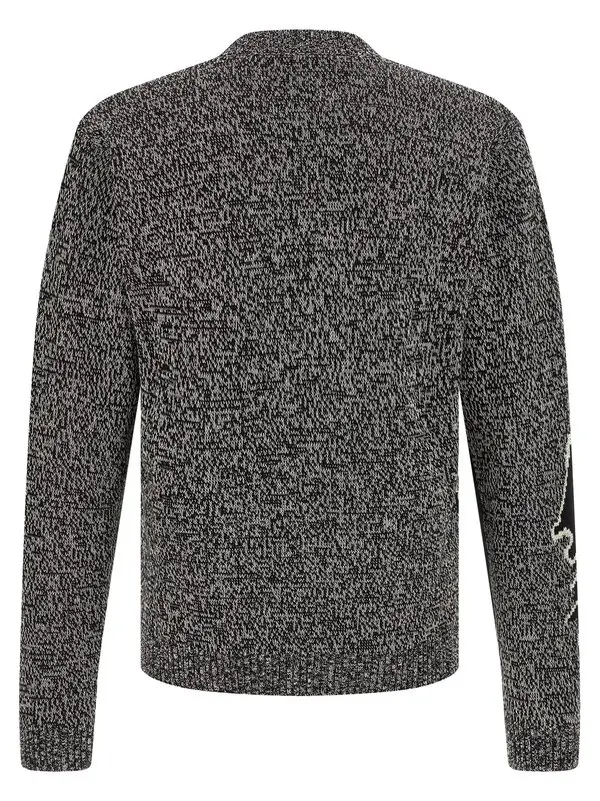 Valentino Garavani Panther Mélange Wool-cotton Pullover - Multicolor
