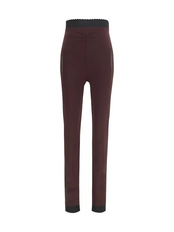 Attico Sheer Detail Leggings - Purple
