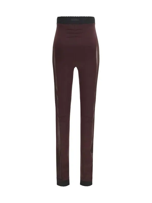 Attico Sheer Detail Leggings - Purple