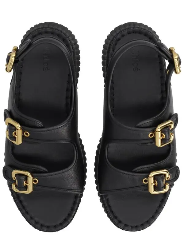 Chloé Nama Wedge Sandal - Black