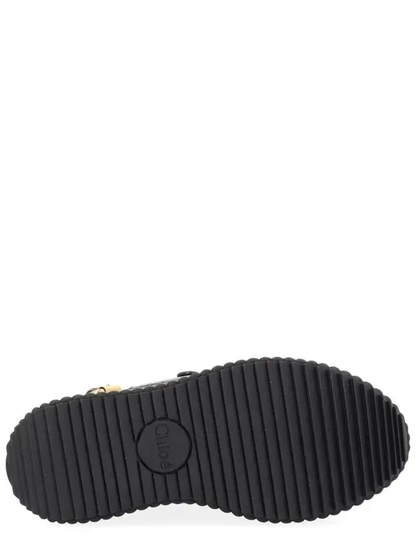 Chloé Nama Wedge Sandal - Black