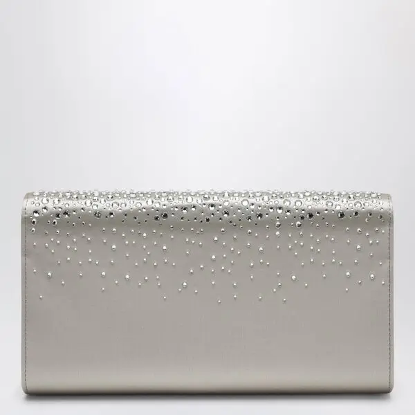 ROGER VIVIER Efflorescence Satin Clutch Bag - Gray