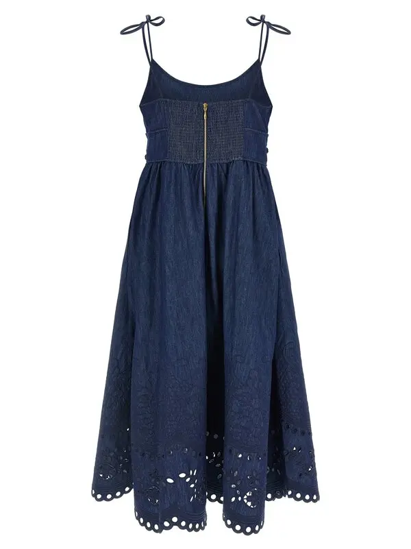 Zimmermann Mahon Cotton Denim Midi Dress - Blue