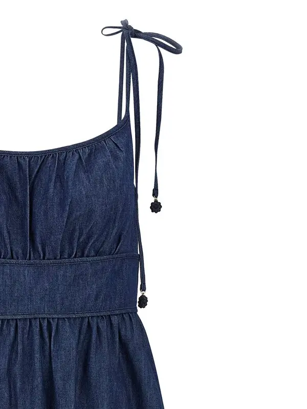Zimmermann Mahon Cotton Denim Midi Dress - Blue