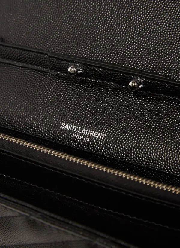 Saint Laurent Monogrammed Wallet Bag - Black