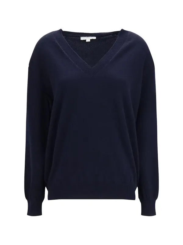 Malo Cashmere V-neck Sweater - Blue