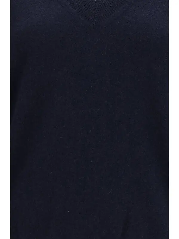 Malo Cashmere V-neck Sweater - Blue