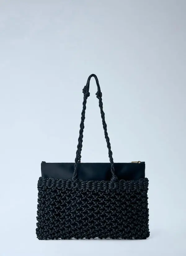 JIL SANDER Tangle Net Cord Shoulder Bag