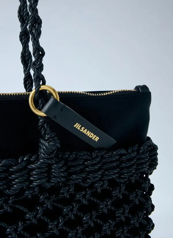 JIL SANDER Tangle Net Cord Shoulder Bag