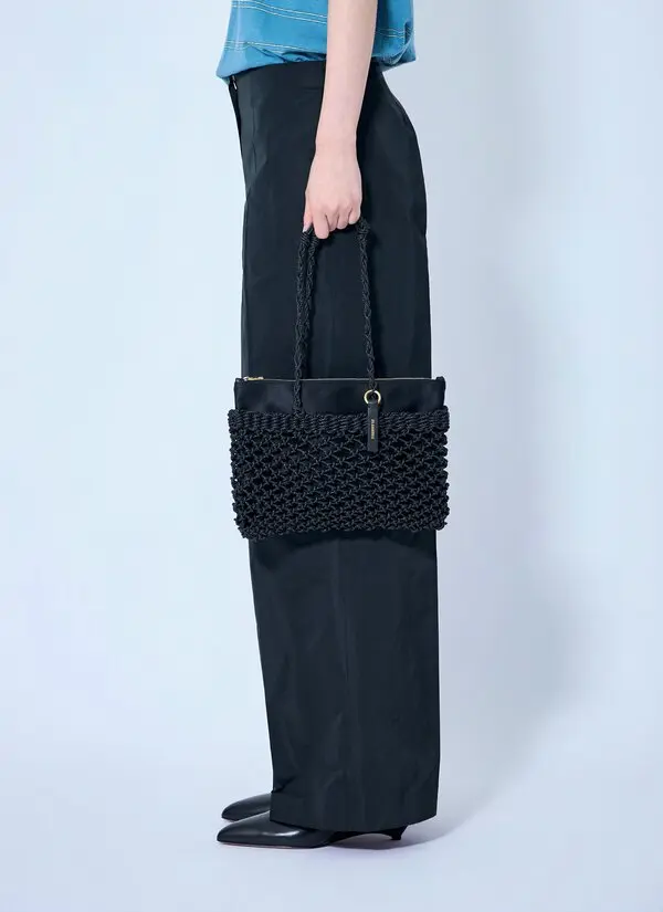 JIL SANDER Tangle Net Cord Shoulder Bag