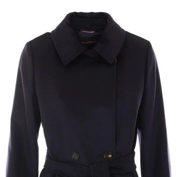 Max Mara Bcollag Wool Double-breasted Coat - Blue