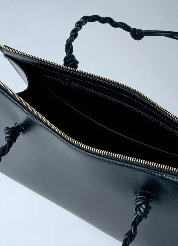 JIL SANDER Tangle Tent Leather Shoulder Bag