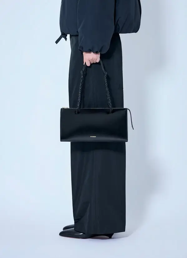 JIL SANDER Tangle Tent Leather Shoulder Bag