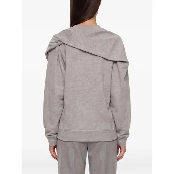 Dries Van Noten Draped Jersey Sweatshirt - Gray