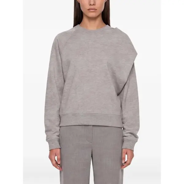 Dries Van Noten Draped Jersey Sweatshirt - Gray