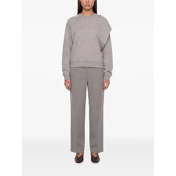 Dries Van Noten Draped Jersey Sweatshirt - Gray