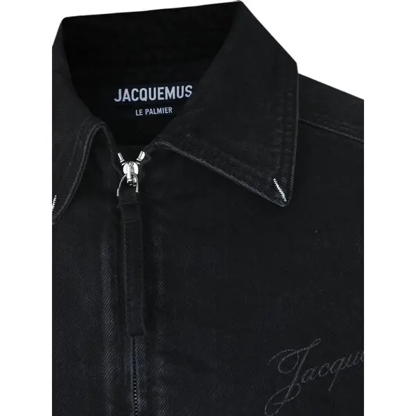 Jacquemus Cotton Zip Up Jacket - Black