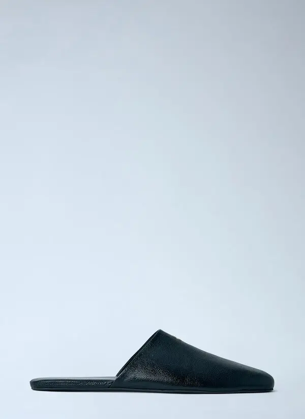 Miu Miu Leather Slippers - Black