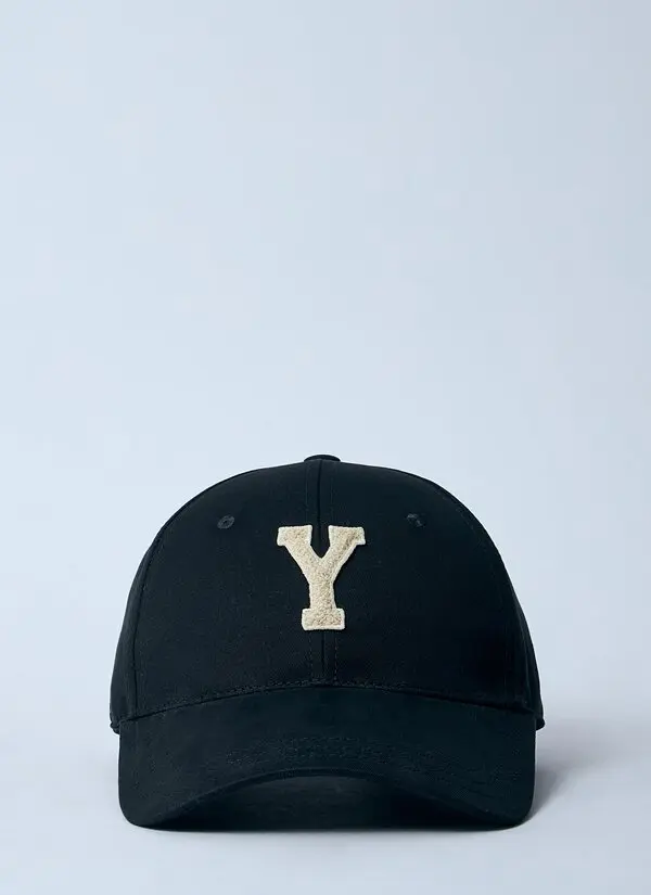 Saint Laurent Logo Motif Baseball Cap - Black
