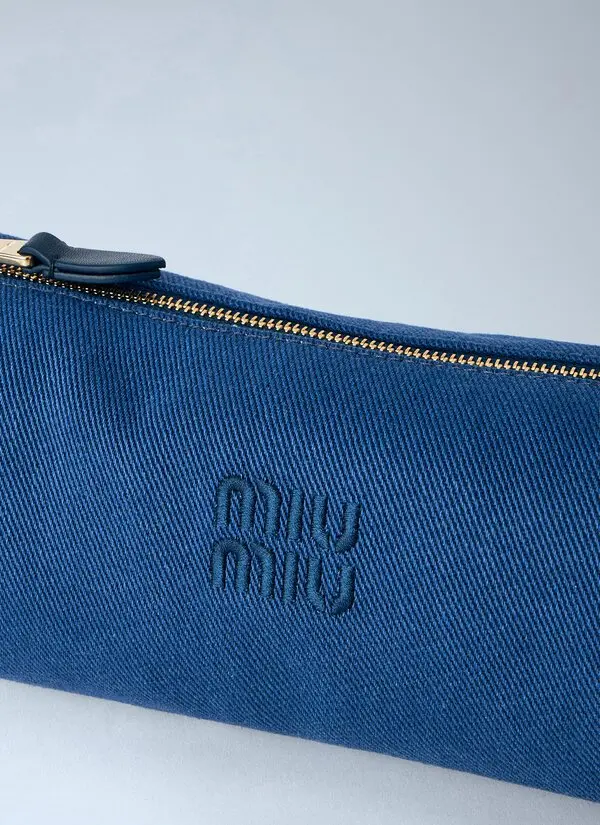 Miu Miu Gabardine Rope-strap Shoulder Bag - Blue