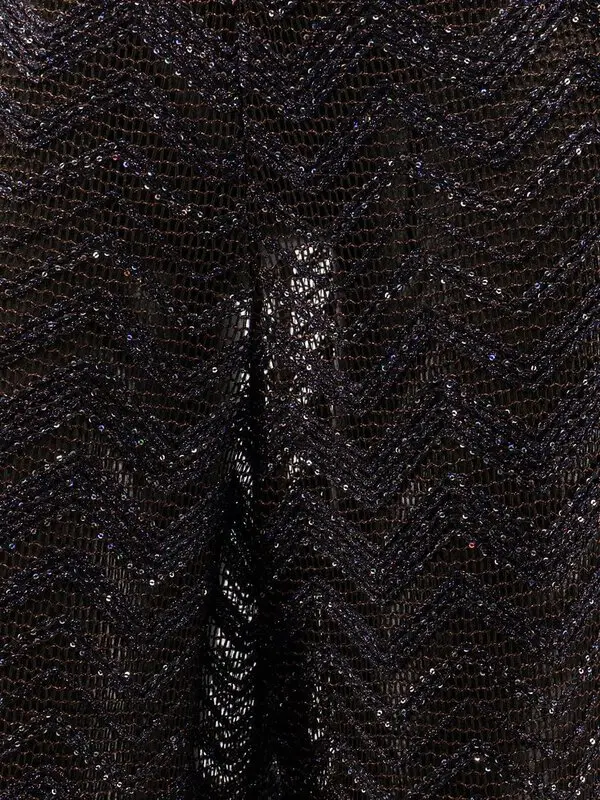 Missoni Viscose Blend Trousers With Chevron Pattern - Multicolor