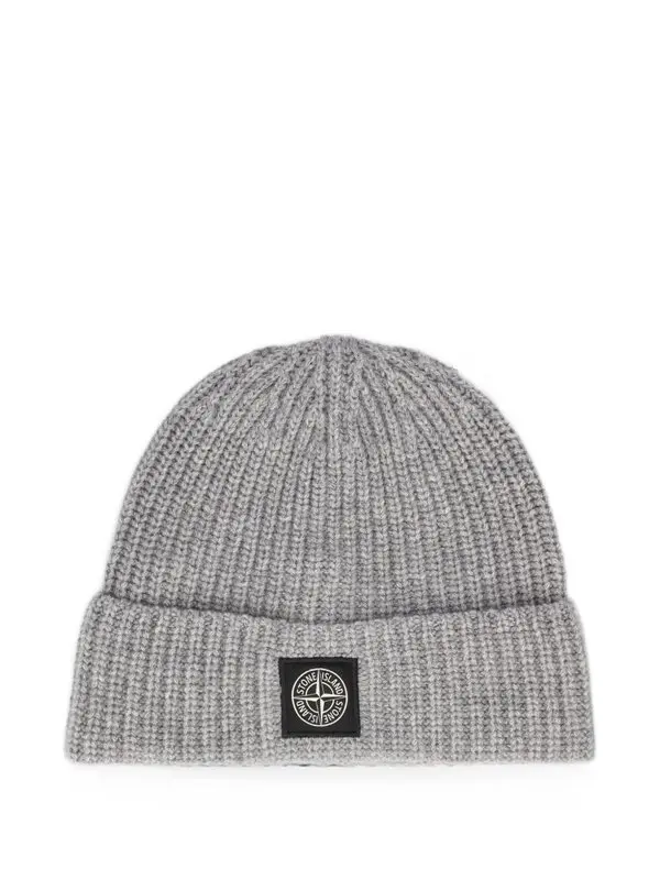 Stone Island Logo Wool Beanie