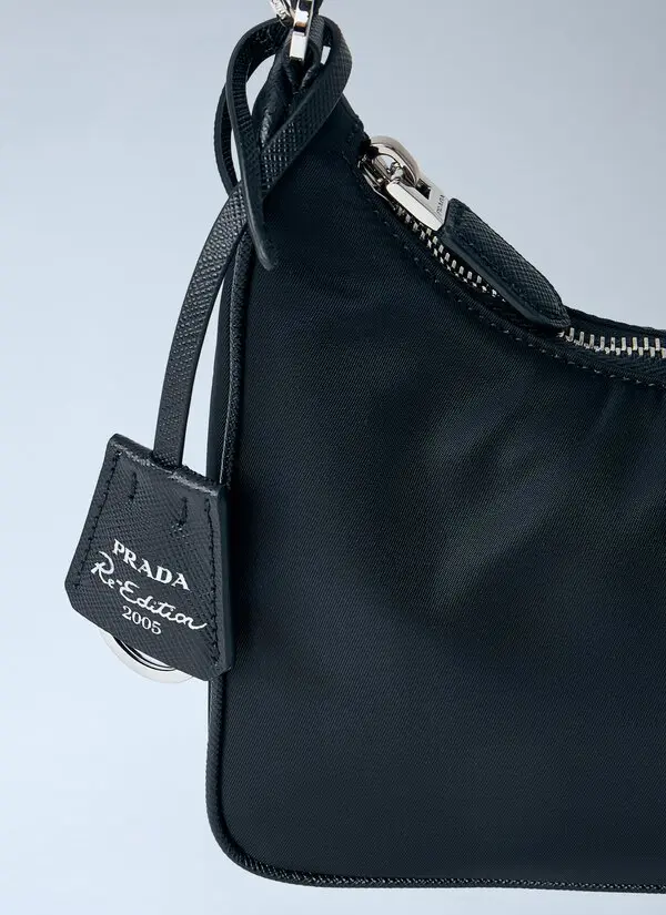 Prada Re-nylon And Saffiano Re-edition 2005 Mini Bag - Black