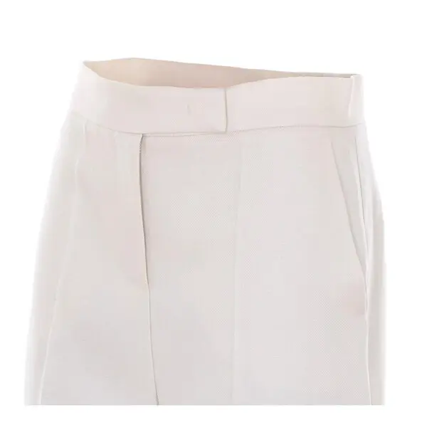 Max Mara Wide Linen Trousers - Cream
