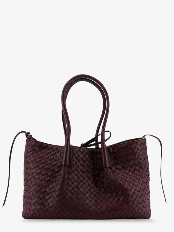 Bottega Veneta Pinacoteca Leather Handbag With Intrecciato Motif - Multicolor