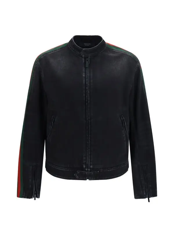 Gucci Web Detail Denim Jacket