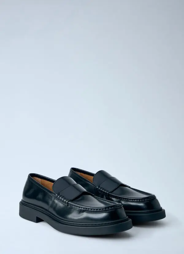 JIL SANDER Brushed Leather Loafers