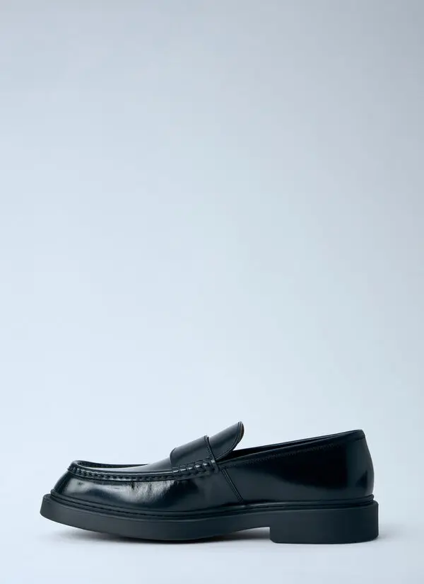 JIL SANDER Brushed Leather Loafers